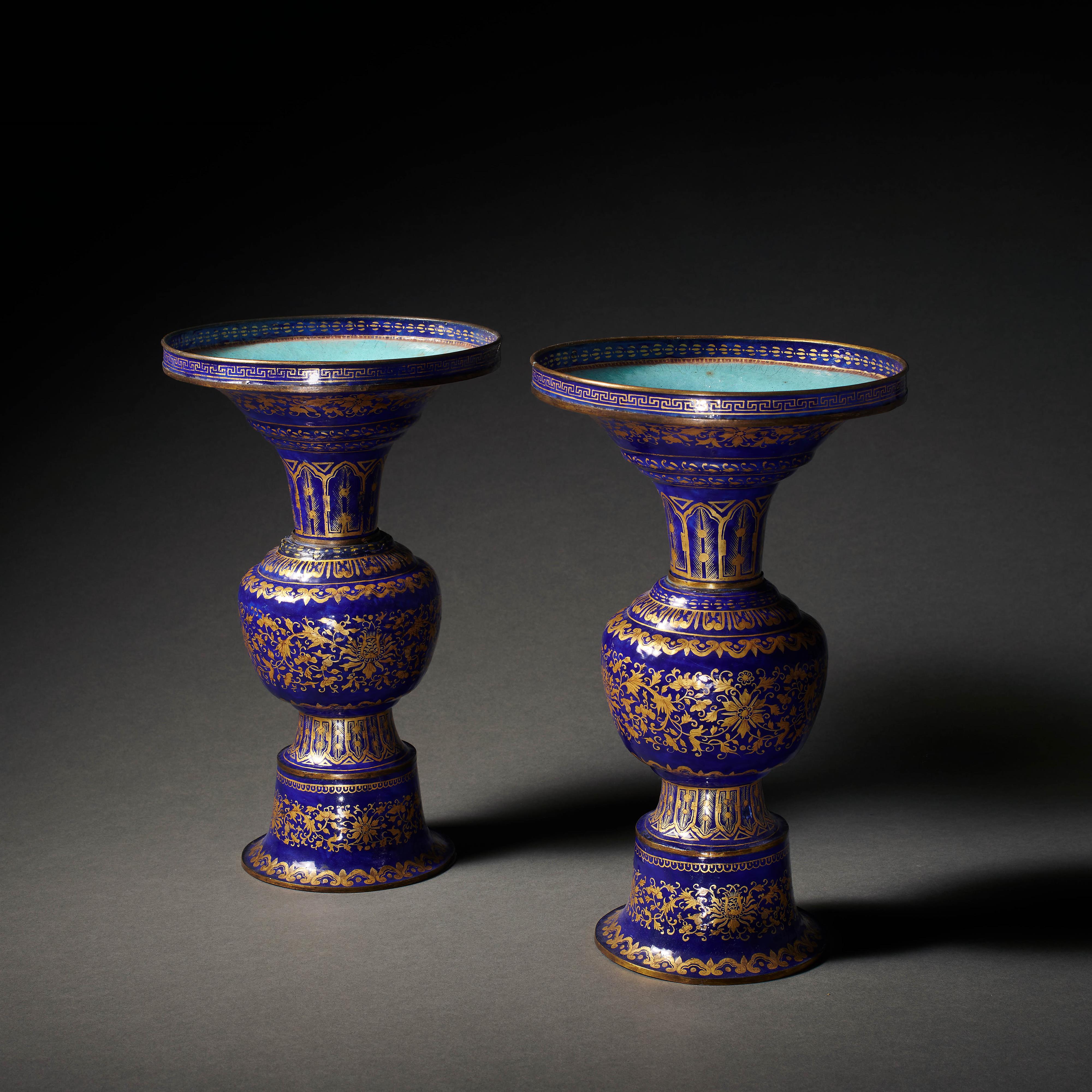 12. Pair of Temple Vases - Brandt Asian Art